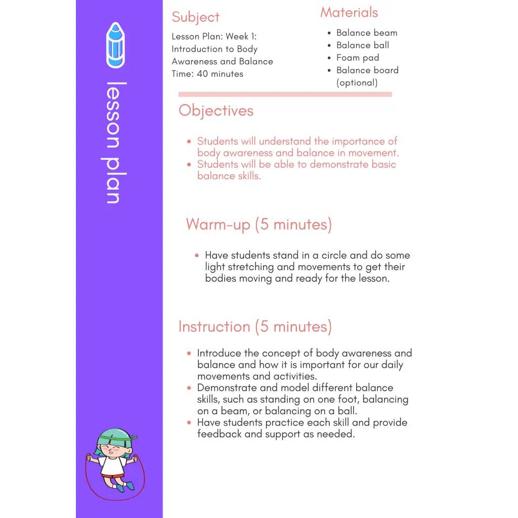 "Fundamental Movement Lesson Plans | Year 1-3 | Primary PE – Primary ...